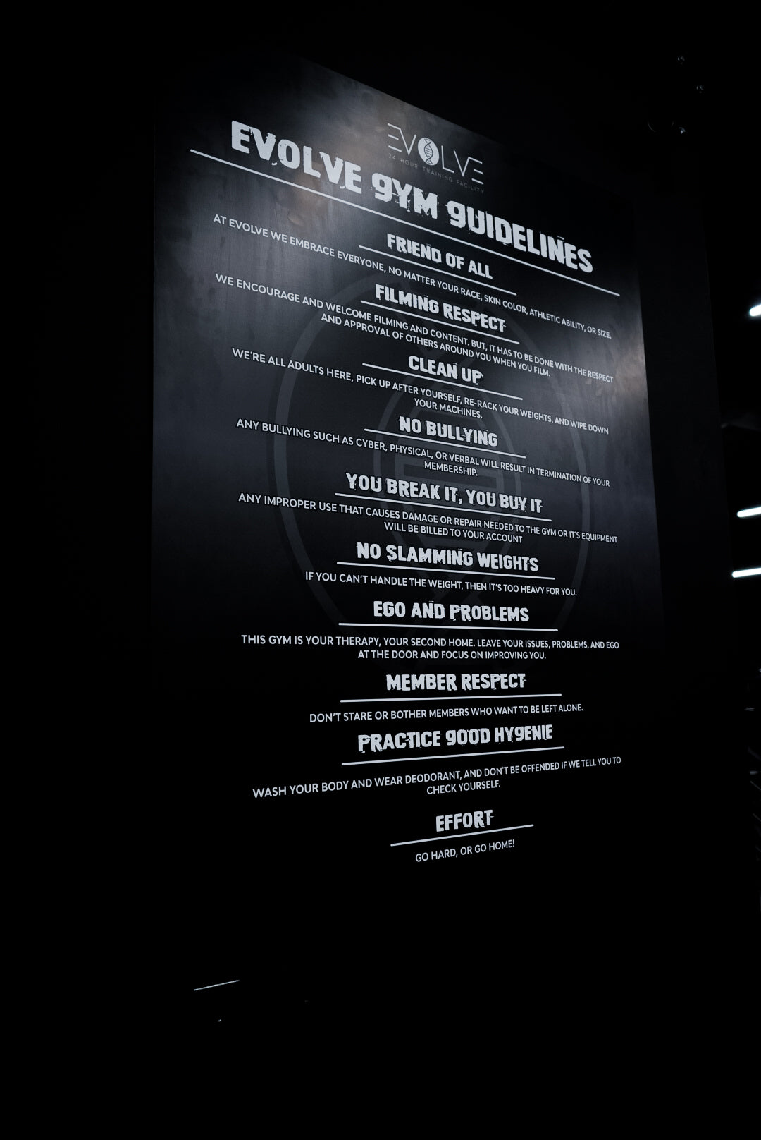 Gym Rules – Evolve Gym